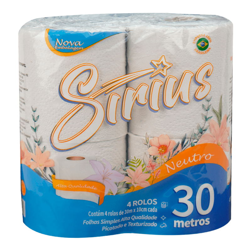 Papel Hig. Sirius 16Pqt X 4Rl X 30M. Hoja Simples (E3E3) | SiderAgro S.A.